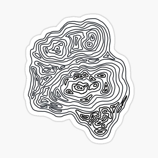 "Topography Map" Sticker by diegooooo | Redbubble