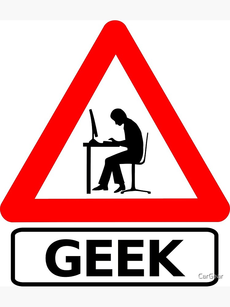 "Geek Alert" Art Print for Sale by CarGear | Redbubble