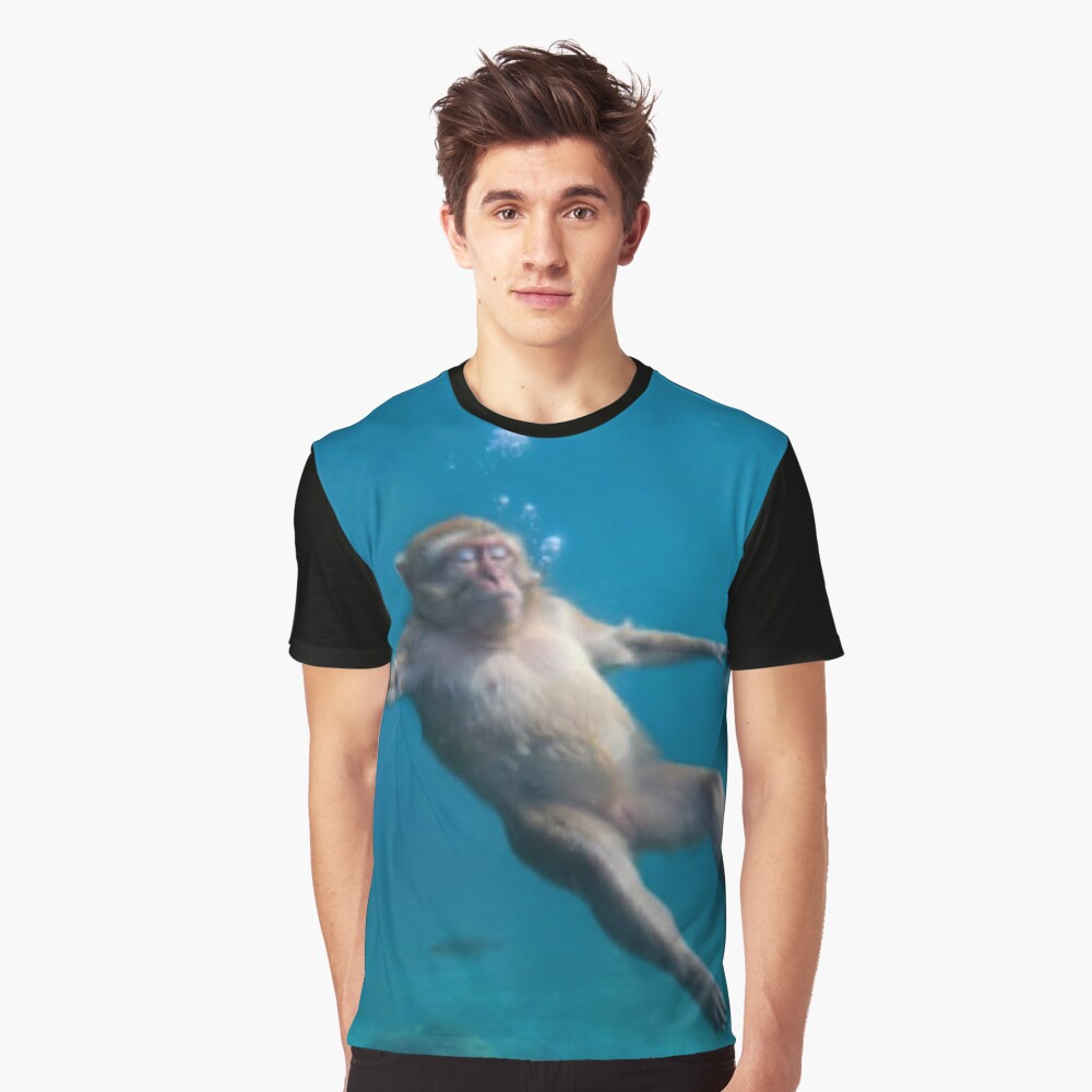 "Underwater Monkey meme" Sticker for Sale by kiwifruitjuice | Redbubble