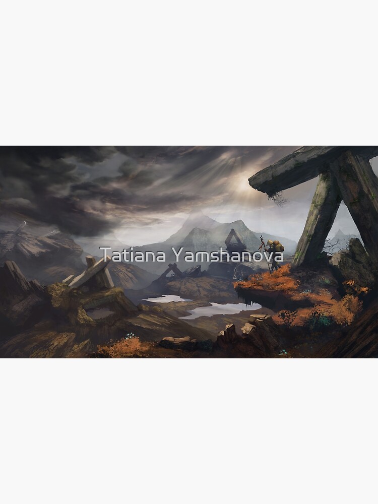 "Stone valley | Fantasy landscape concept art" Art Print for Sale by ...