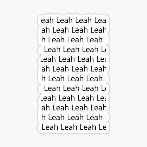 "Leah" Sticker by Shalomjoy | Redbubble