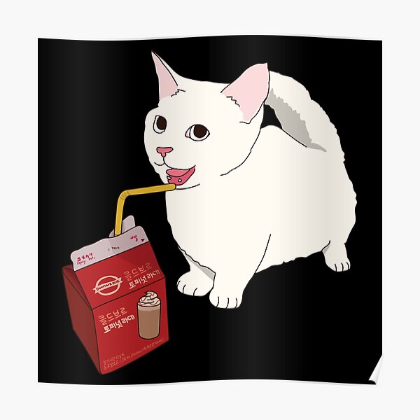 Póster «Gato bebiendo meme» de hmarshmello | Redbubble