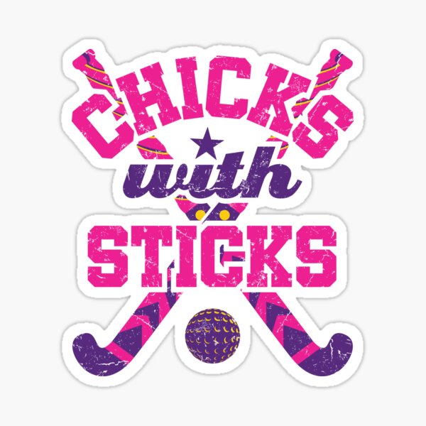 "Chicks with Sticks Field Hockey " Sticker for Sale by jaygo | Redbubble