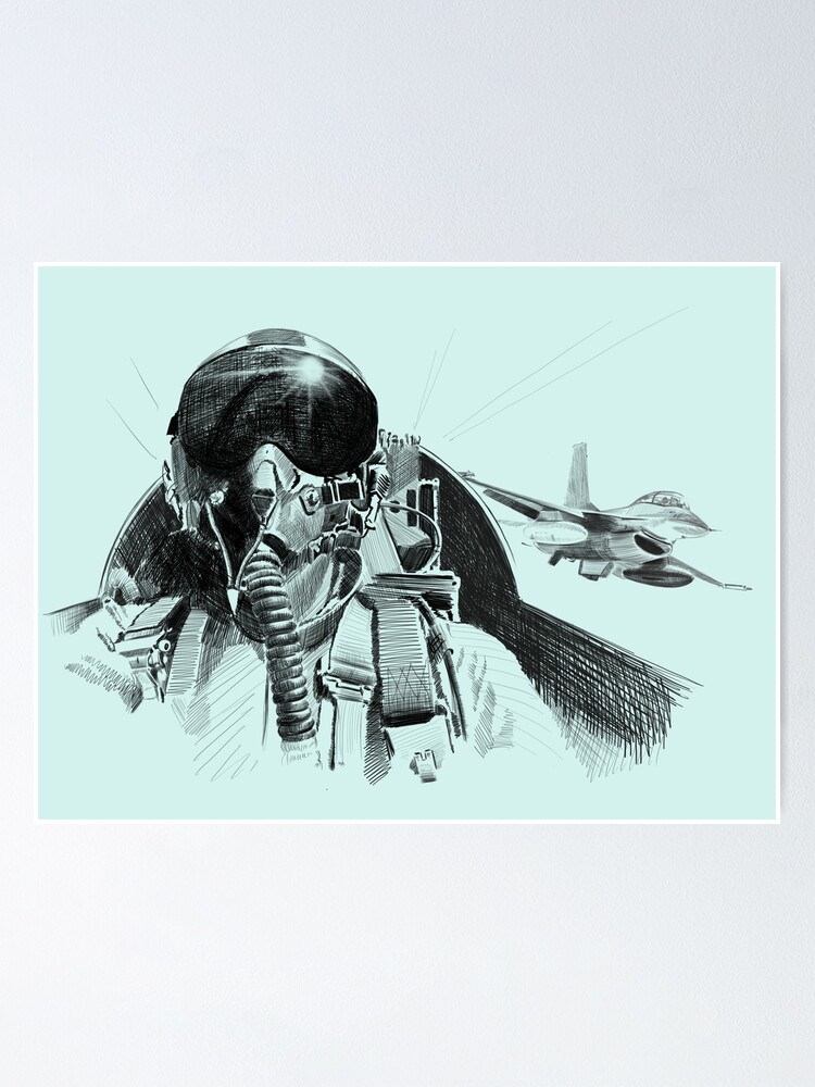 "Fighter pilot" Poster by sibosssr | Redbubble