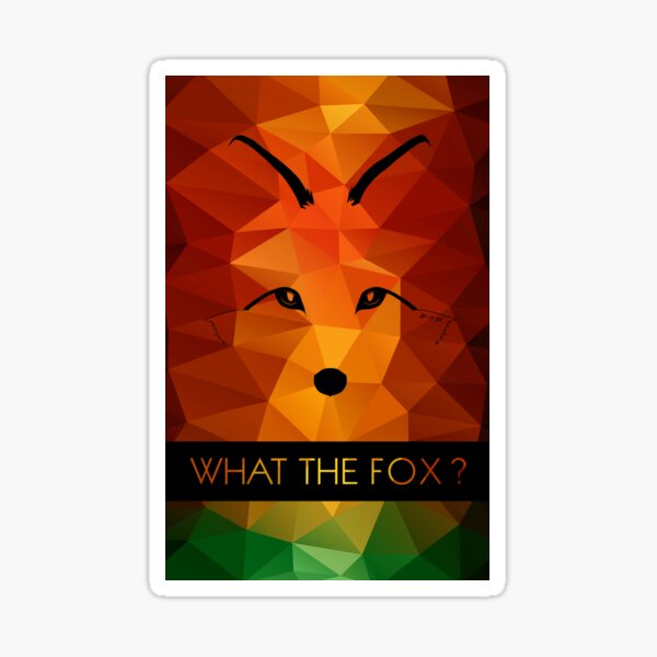 "What the Fox ? multicolor" Sticker by artetbe | Redbubble