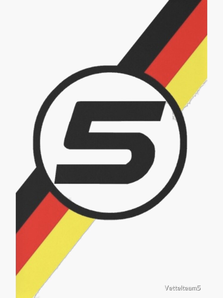 "Vettel's flag & number logo" Sticker for Sale by Vettelteam5 | Redbubble
