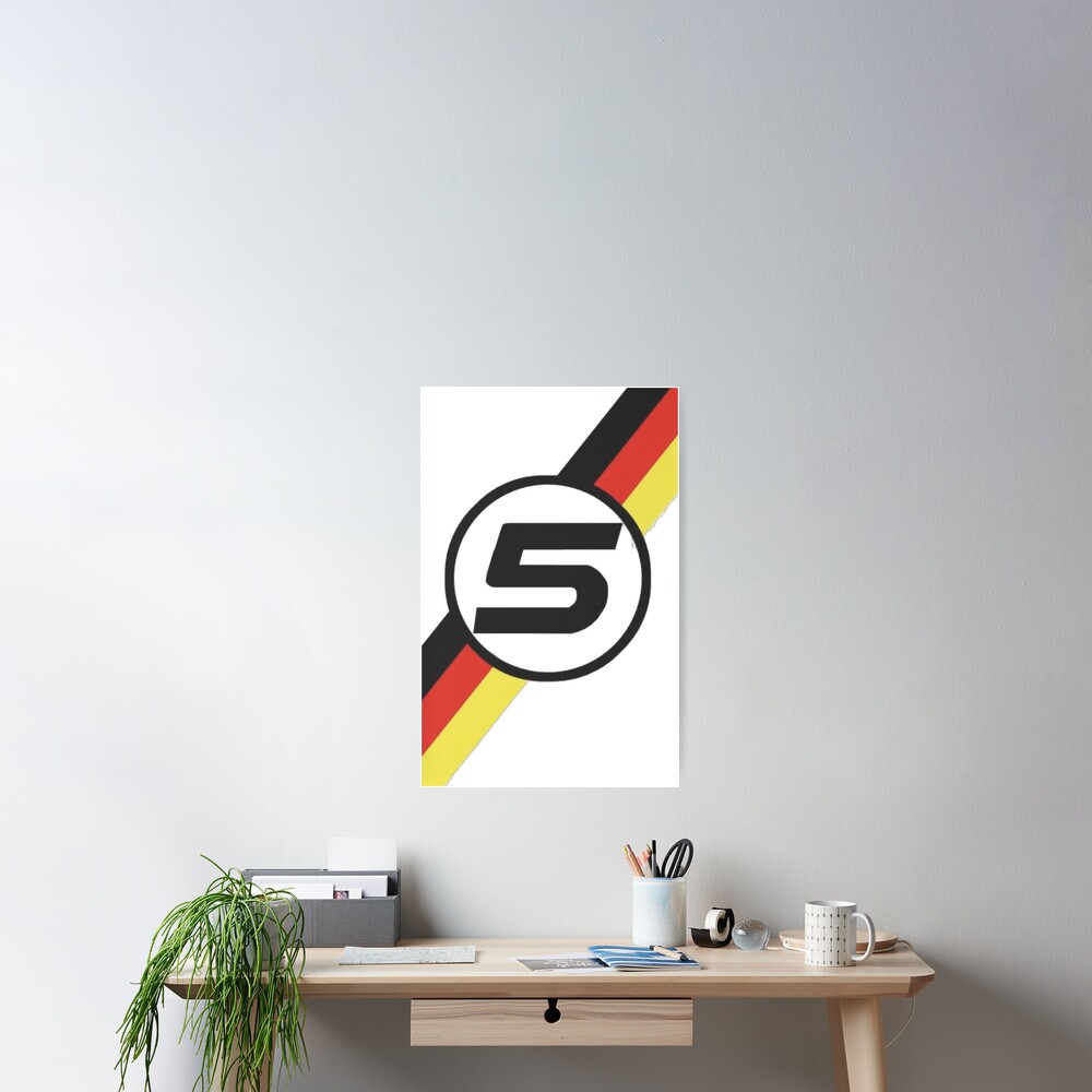 "Vettel's flag & number logo" Sticker for Sale by Vettelteam5 | Redbubble