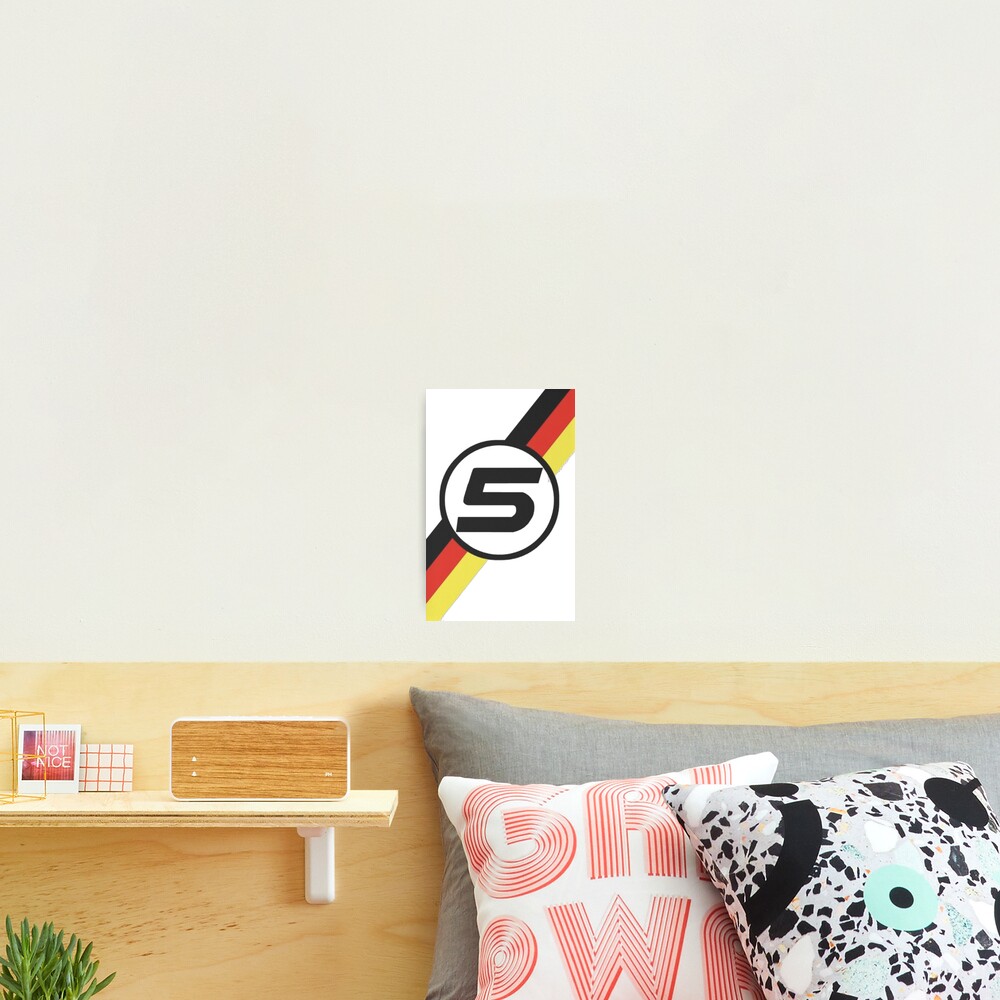 "Vettel's flag & number logo" Sticker for Sale by Vettelteam5 | Redbubble