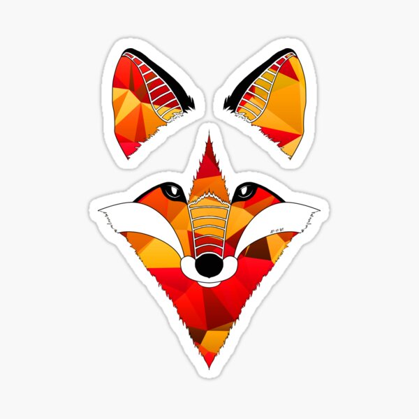 "Fire Fox" Sticker for Sale by artetbe | Redbubble