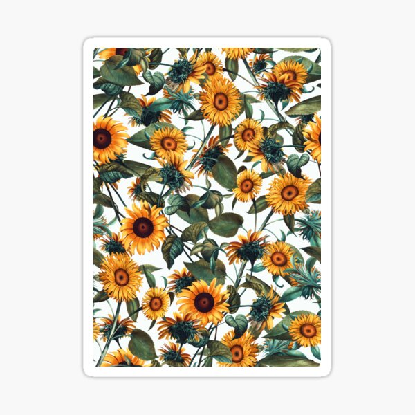 "SUNFLOWERS - I" Sticker by burcukyurek | Redbubble