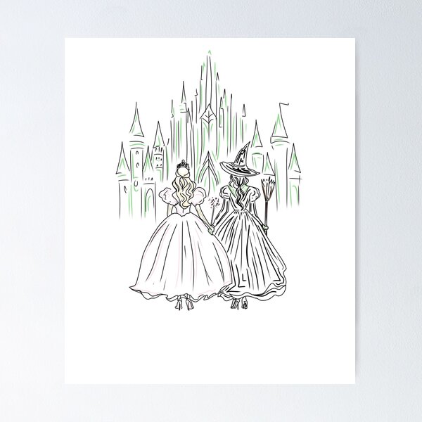 "Elphaba and Glinda" Poster for Sale by siimplystass | Redbubble