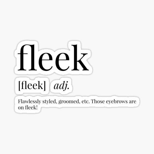 "Fleek Definition" Sticker for Sale by definingprints | Redbubble
