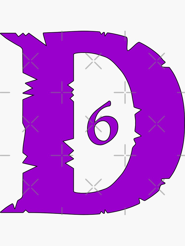 "D6" Sticker by Fyloh | Redbubble