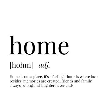 "Home Definition" Journal for Sale by definingprints | Redbubble