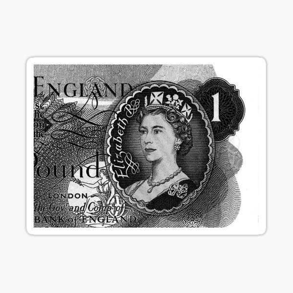 "ONE POUND " Sticker by planetterra | Redbubble
