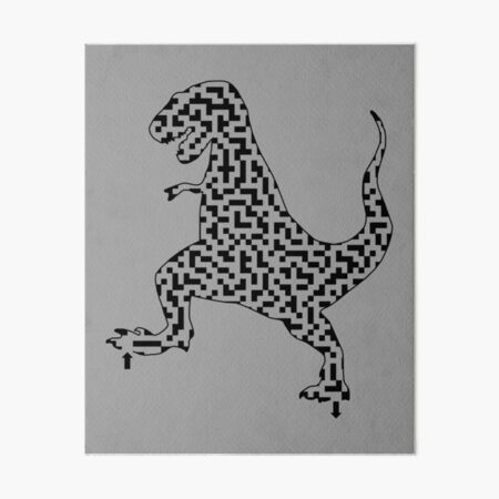 "Tyrannosaurus Rex Shaped Dinosaur Maze & Labyrinth" Art Board Print by ...