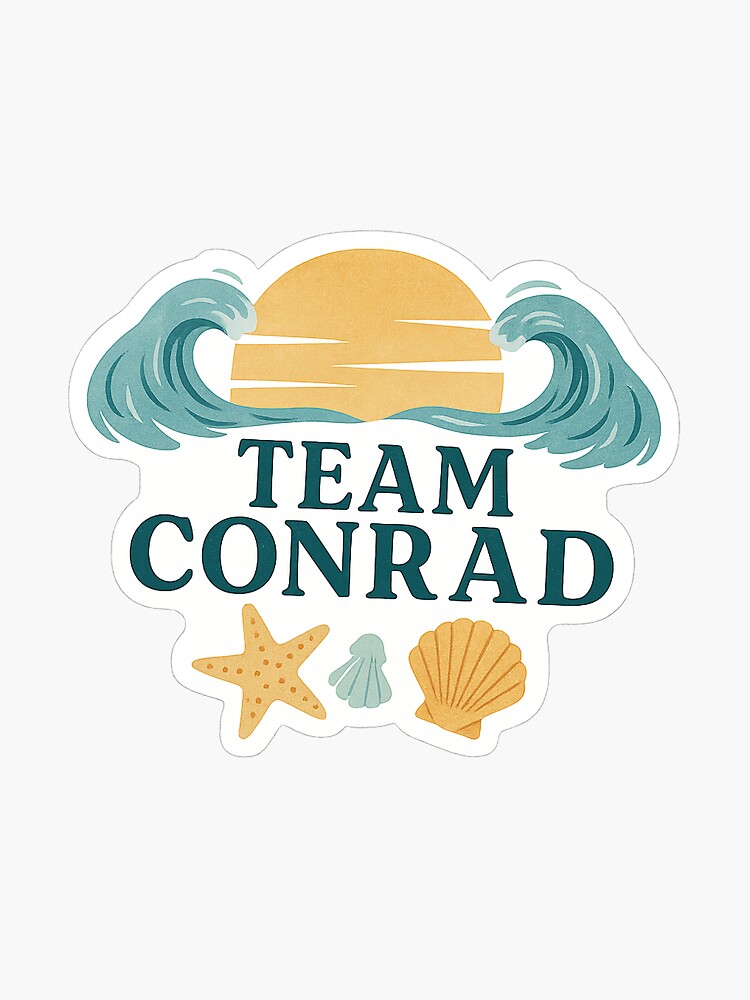 "Team Conrad Sticker – The Summer I Turned Pretty Beachy Desig" Sticker ...