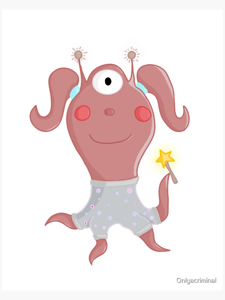 "Pink Alien" Sticker by Onlyacriminal | Redbubble
