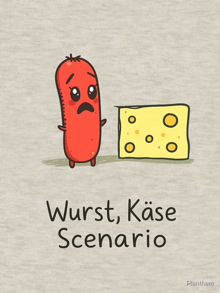"Wurst Käse Scenario – Funny German Food Pun" Essential T-Shirt for ...
