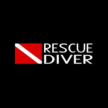 "Diving: Diver Flag & Rescue Diver" Sticker for Sale by MilitaryCandA ...