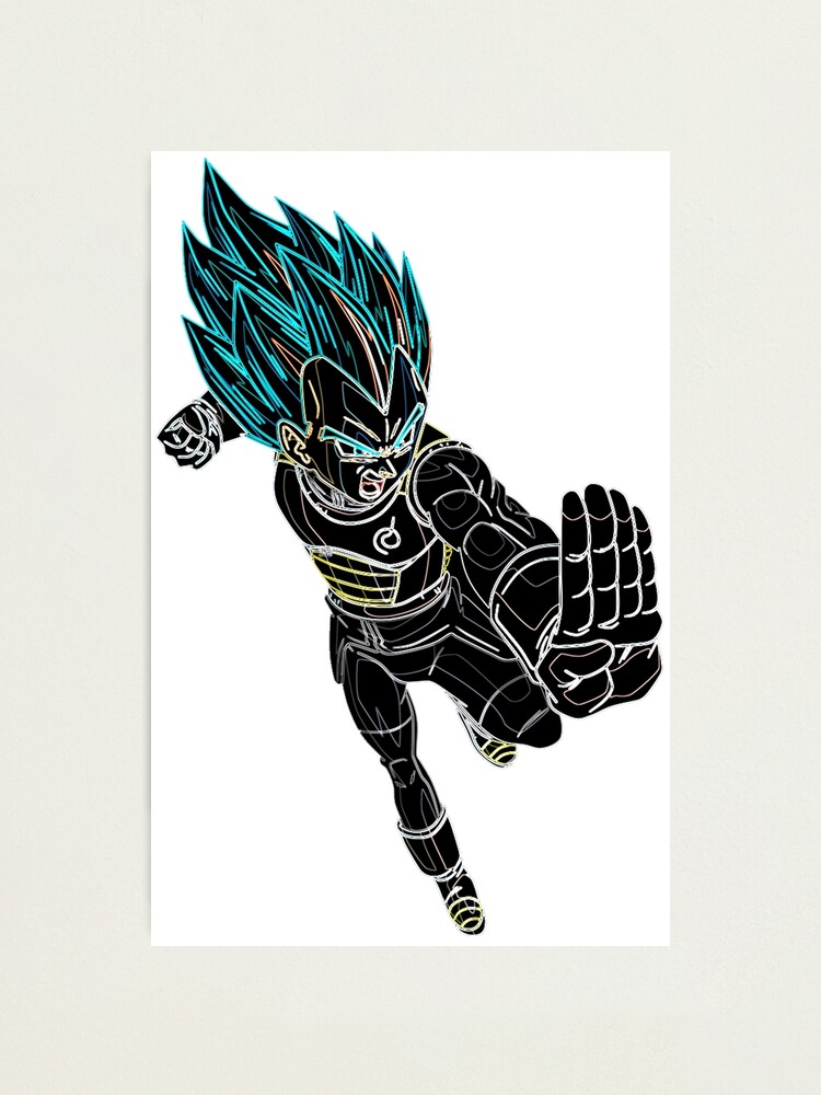 "Neon Vegeta" Photographic Print for Sale by aarif3 | Redbubble