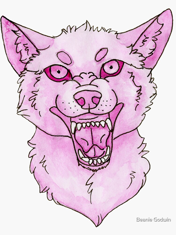 "Pink Rage" Sticker for Sale by Blgodwin | Redbubble