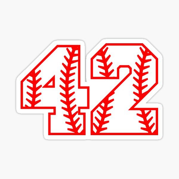 Baseball Number 42 Sticker By Youtaag Redbubble baseball-number-42-sticker-by-youtaag-redbubble