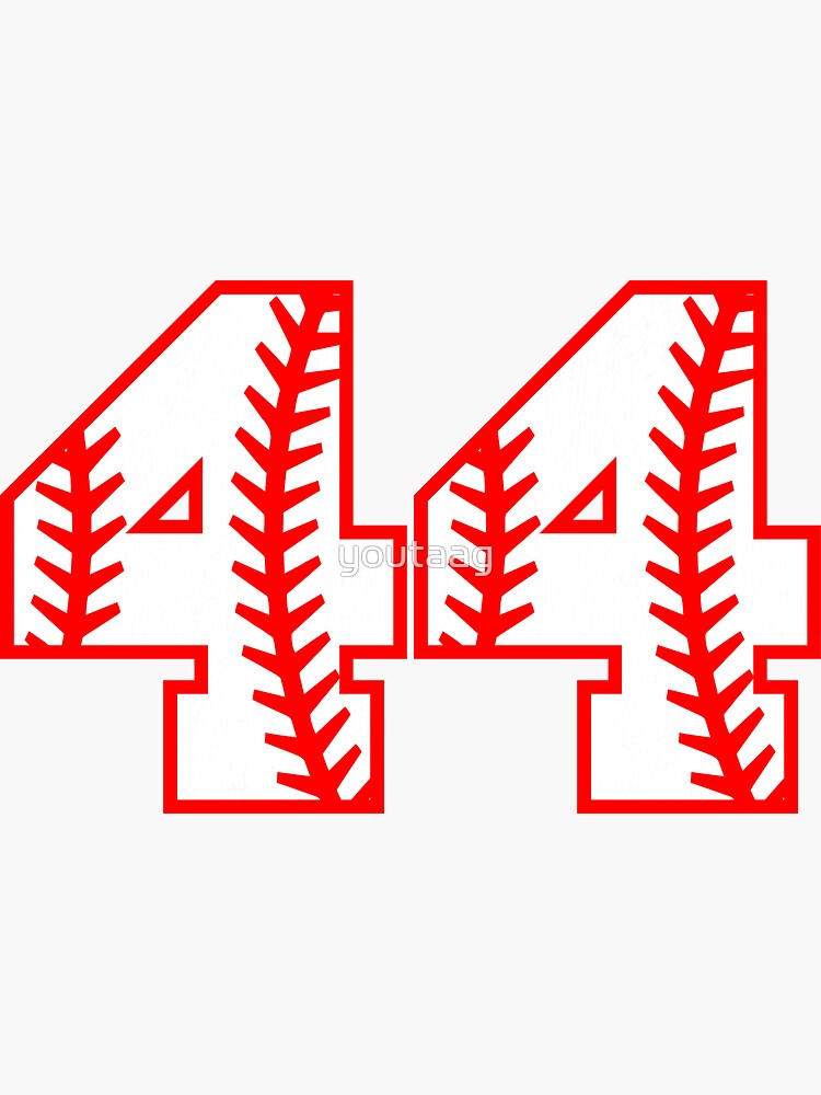 "Baseball Number 44" Sticker for Sale by youtaag | Redbubble