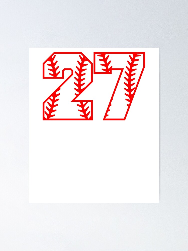"Baseball Number 27" Poster for Sale by youtaag | Redbubble