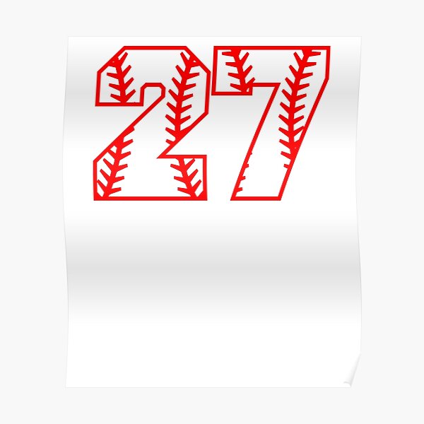 "Baseball Number 27" Poster for Sale by youtaag | Redbubble