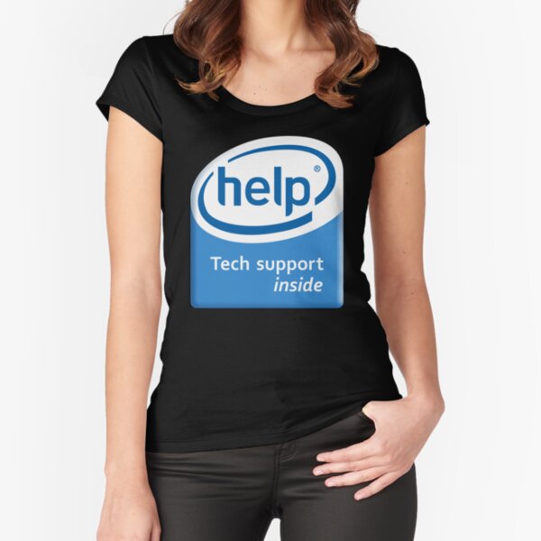 "Funny Intel Parody Logo Computer Tech Support" T-shirt by andabelart ...