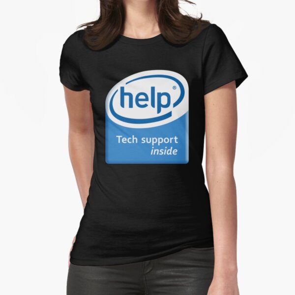 "Funny Intel Parody Logo Computer Tech Support" T-shirt by andabelart ...