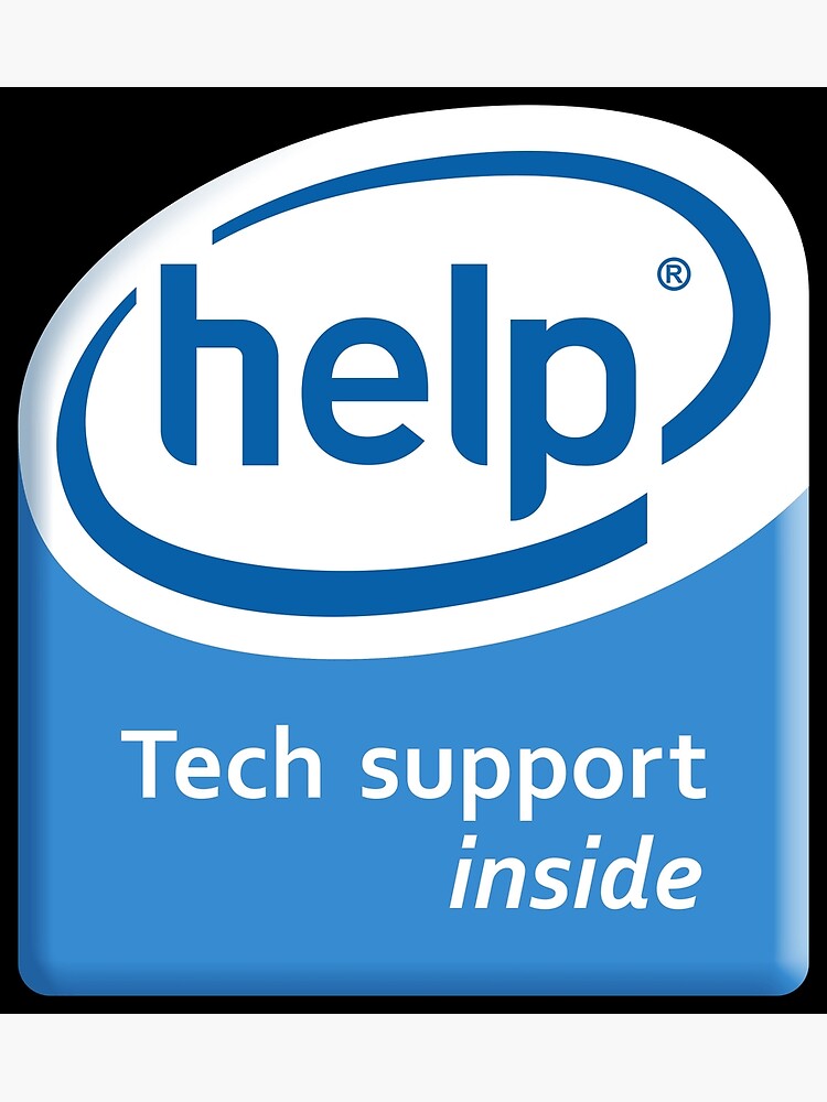 "Funny Intel Parody Logo Computer Tech Support" Poster by andabelart ...