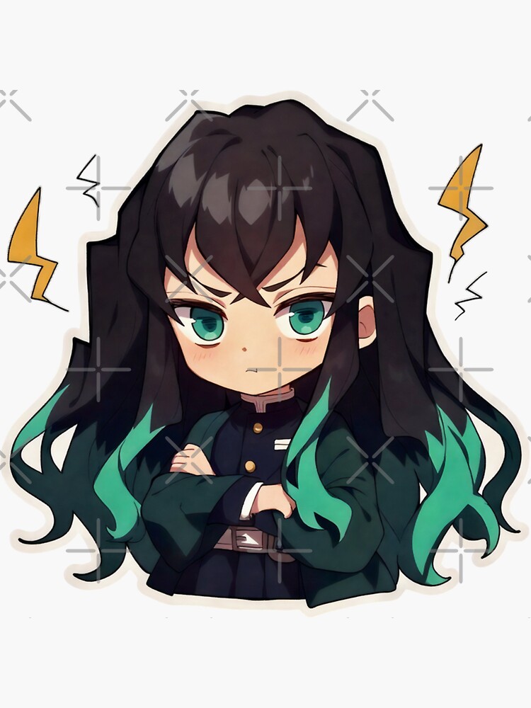 "Chibi Muichiro Tokito - Cute Angry Mist Hashira" Sticker for Sale by ...