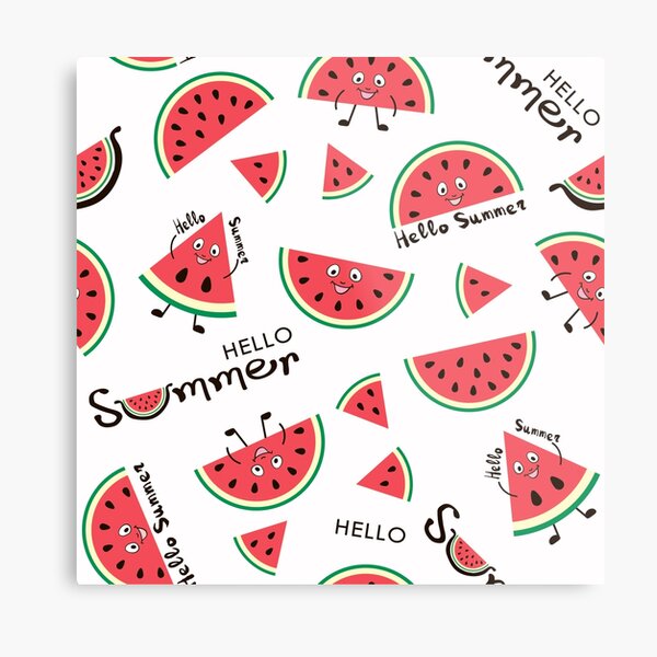 Lámina metálica «Patrón sin fisuras de dibujos animados de sandía» de ...