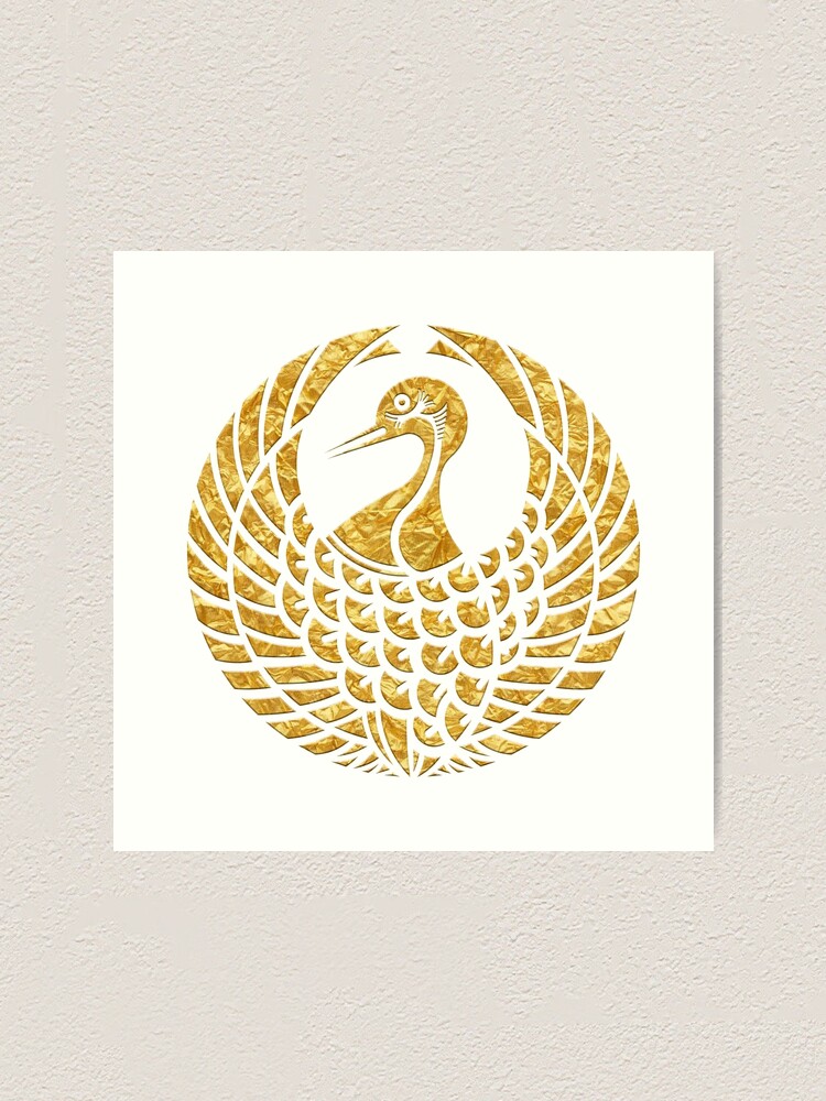 "Japanese Mon Maru ni Tsuru " Art Print for Sale by Takeda-art | Redbubble