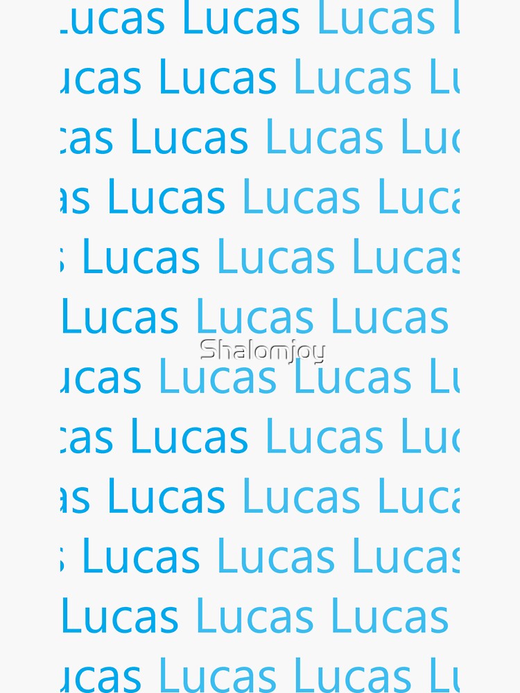 "Lucas" Sticker for Sale by Shalomjoy | Redbubble