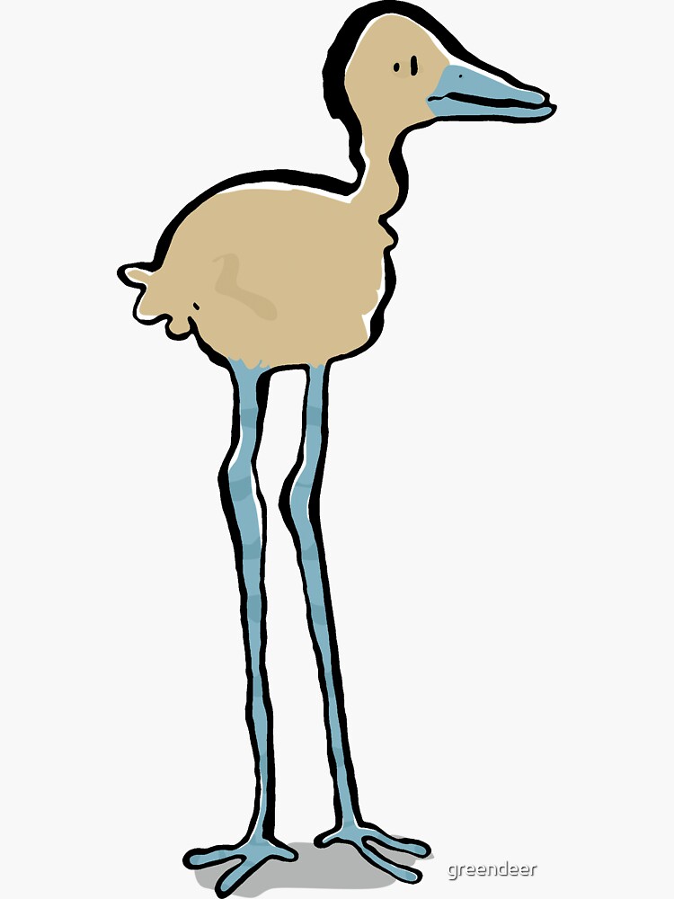 "long legged bird" Sticker for Sale by greendeer | Redbubble