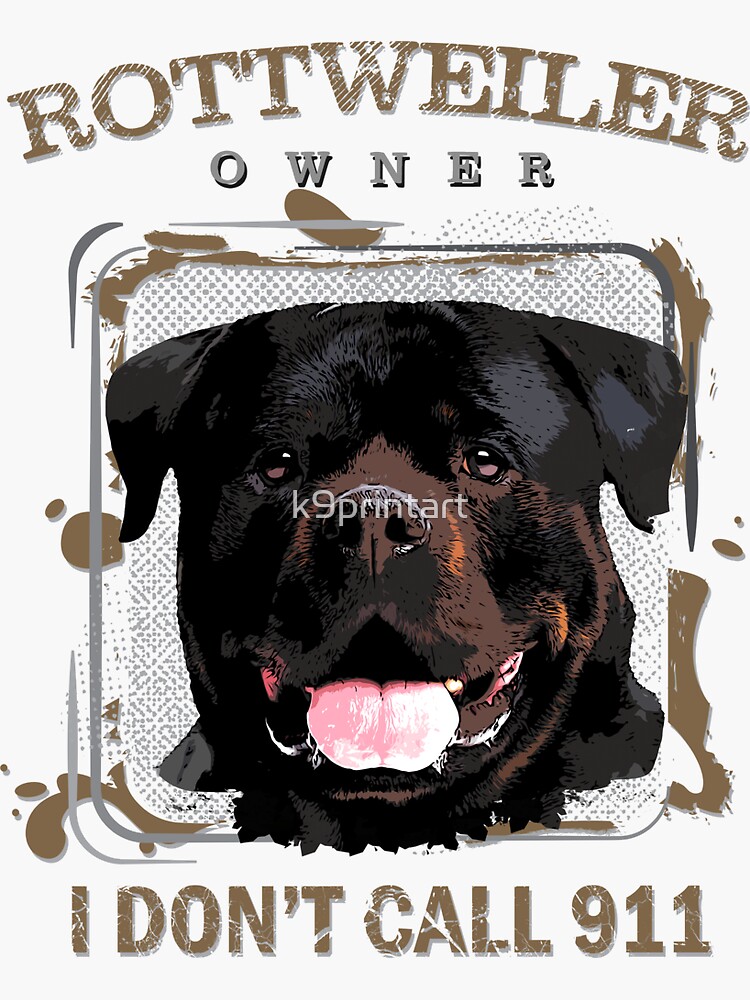 "Rottweiler - Metzgerhund " Sticker for Sale by k9printart | Redbubble
