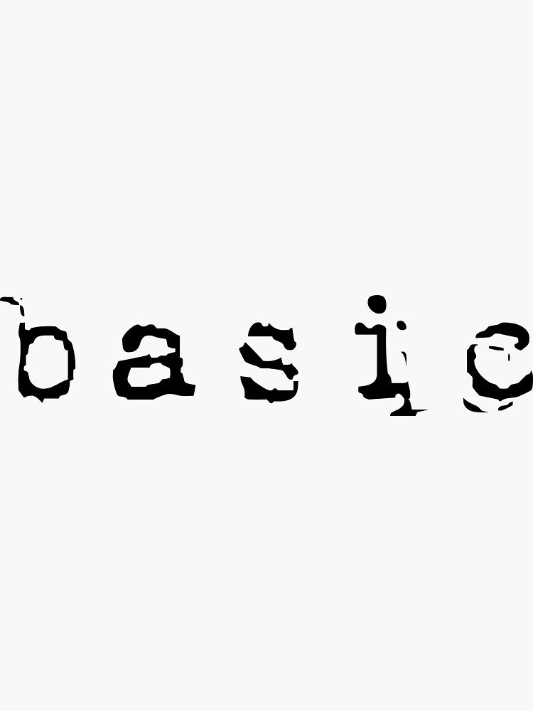 "basic" Sticker by burenkaUA | Redbubble