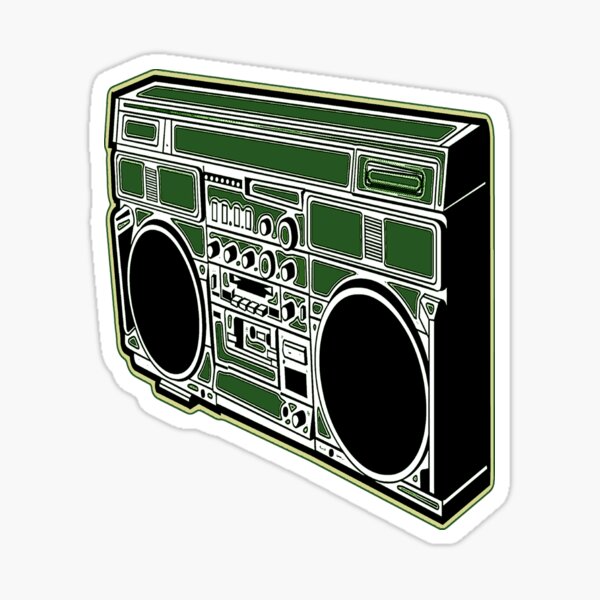 "Camo- Ghetto Blaster" Sticker for Sale by fugazi75 | Redbubble
