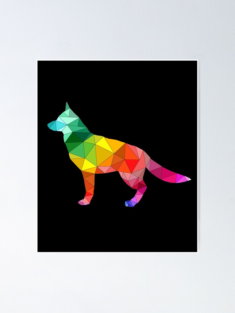 "Polygon dog" Poster by mtsdesign | Redbubble