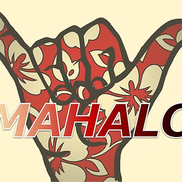 "Mahalo" Sticker for Sale by ZDay15 | Redbubble