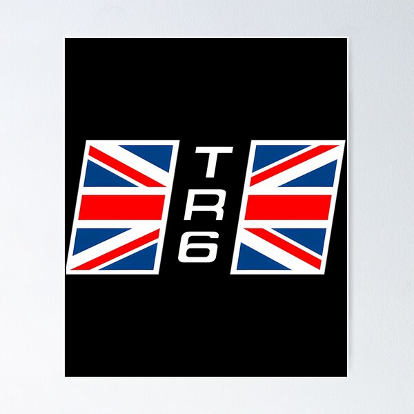 "Triumph Tr6 Rear Wing Decal With Union Jack" Poster for Sale by ...