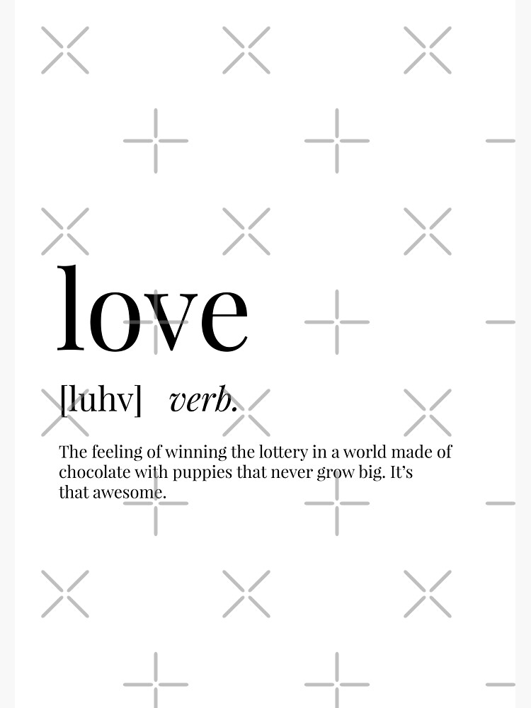 "Love Definition" Poster for Sale by definingprints | Redbubble