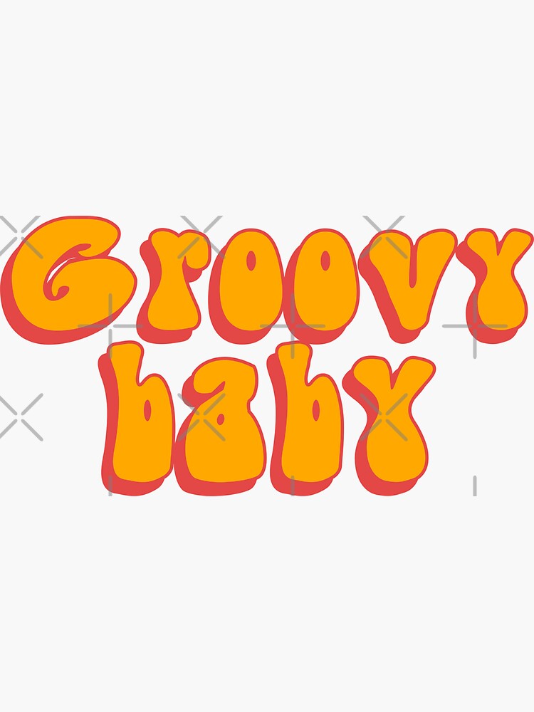 "Groovy Baby" Sticker for Sale by kassiopeiia | Redbubble