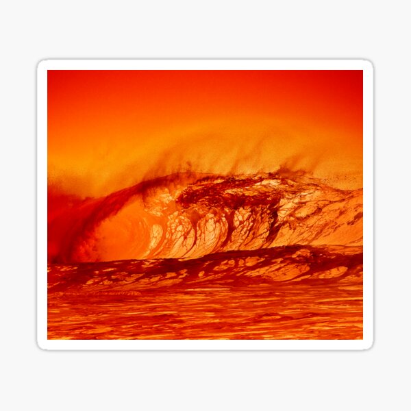 "Red Wave." Sticker for Sale by alex4444 | Redbubble