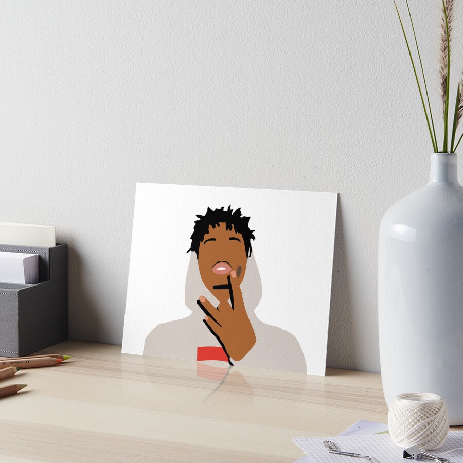 Lámina rígida «Dibujos animados de Playboi Carti» de damesdesigns ...