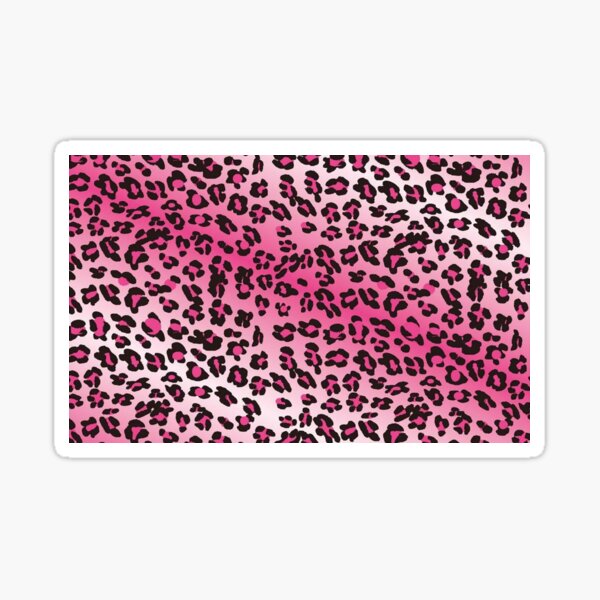 "Pink and White Leopard Print" Sticker by Ange26 | Redbubble