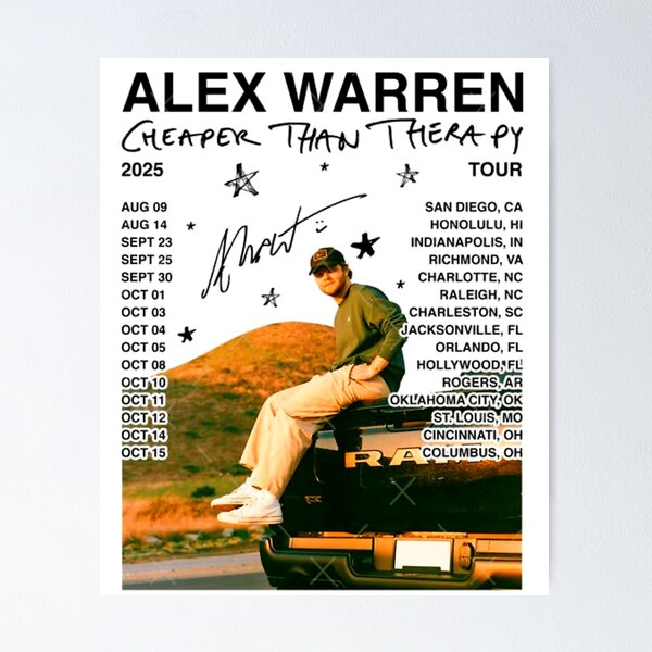 "Alex Warren Tour Vintage" Poster for Sale by AntonioAcosta8 | Redbubble